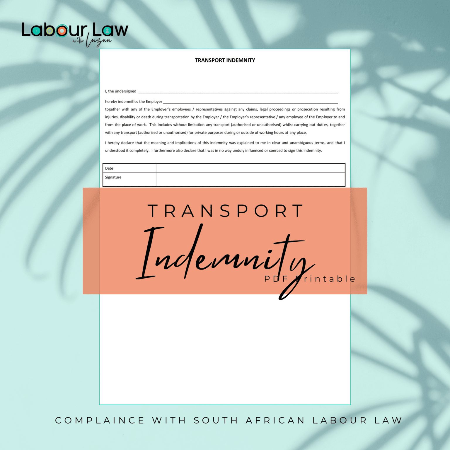 Attendance Register - Labour Law with Luzan
