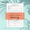 Notice of Disciplinary Hearing Template - Labour Law with Luzan