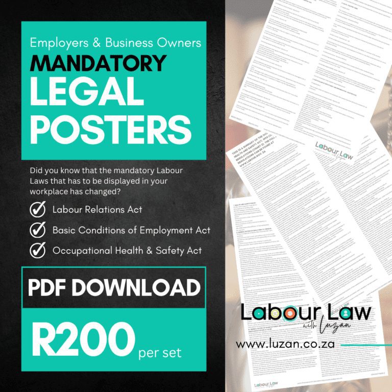 Downloadable Labour Law Posters for South African Businesses - Labour ...