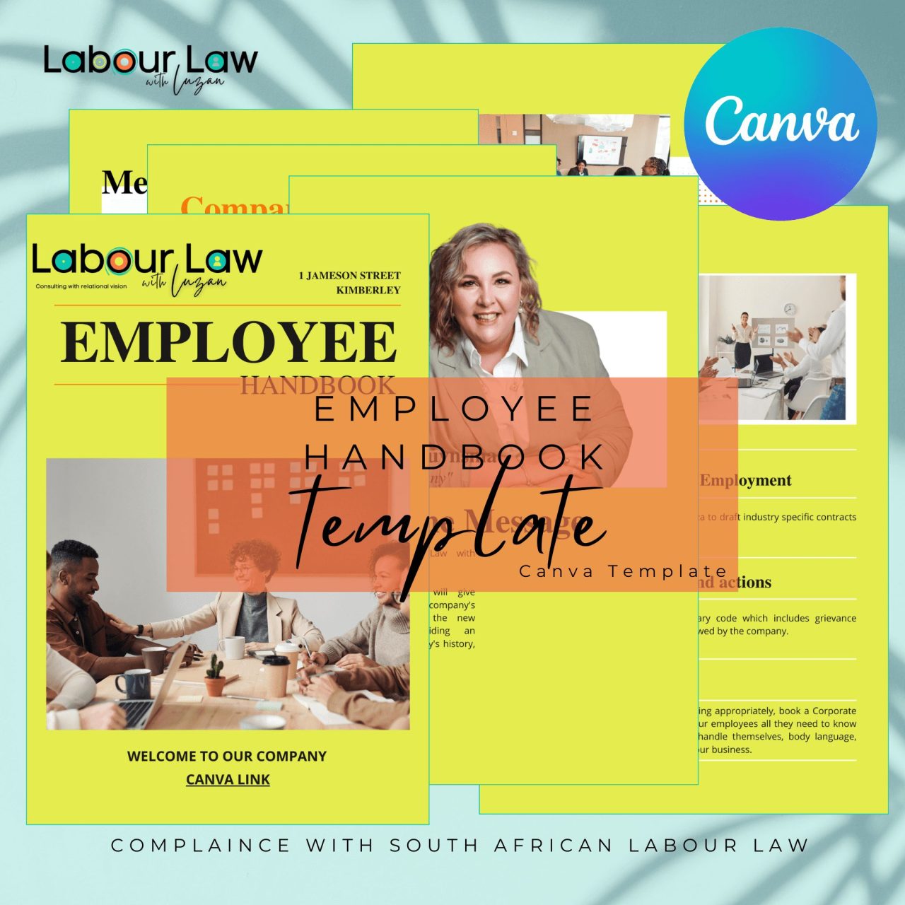 Employee Handbook Template (Canva Editable) - Labour Law with Luzan